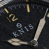 KNIS 自動巻き レトロモダン スーパールミノバ レザー ブラック KN002-BKBKLE