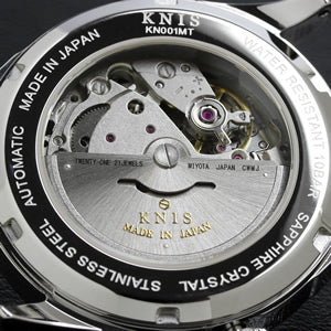 KNIS メテオライト 隕石 日本製 自動巻き 腕時計 メンズ ブラック KN001-MTBK